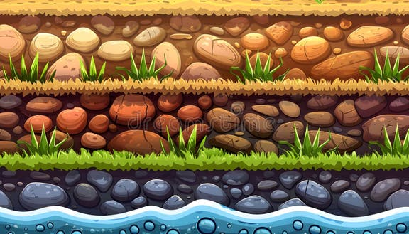 Cut ground layer for game stock illustration. Illustration of game ...