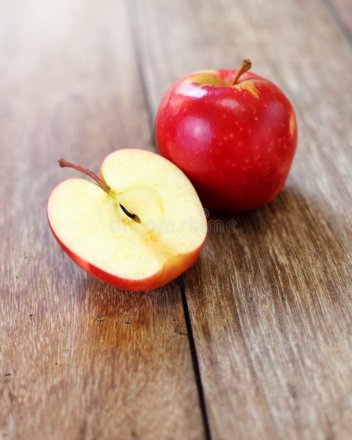 Cut in Half Apple stock image. Image of natural, vitamin - 55496235