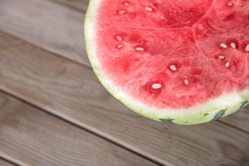 Cut Half of Watermelon in Summer Stock Image - Image of fruit, melon ...