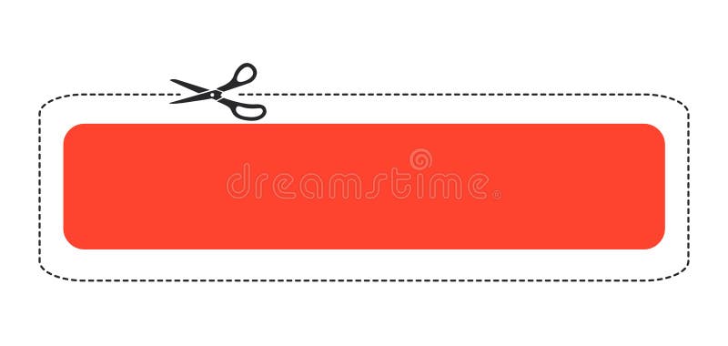 Cut Here Scissors.Scissors and Dotted Line Stock Vector - Illustration ...
