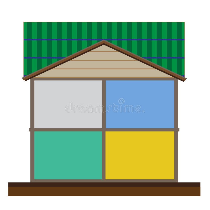 Cut in House Interiors Vector Stock Vector - Illustration of penthouse ...