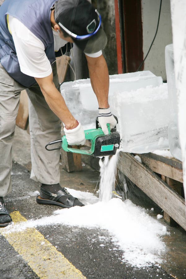 Cut ice stock photo. Image of power, industry, sculptor - 15223600