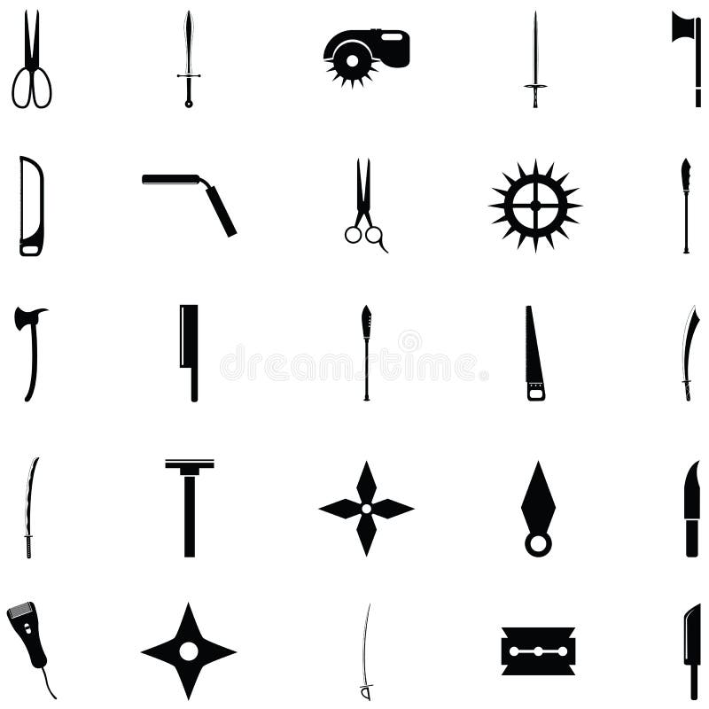 Cut icon set stock vector. Illustration of element, dashed - 120563220