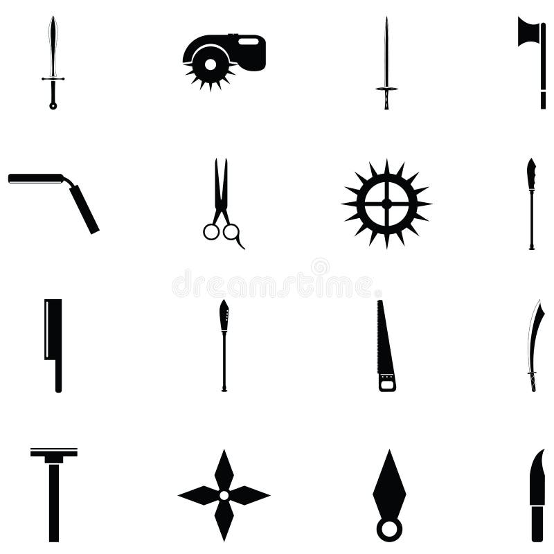 Cut icon set stock vector. Illustration of scissors - 120563245