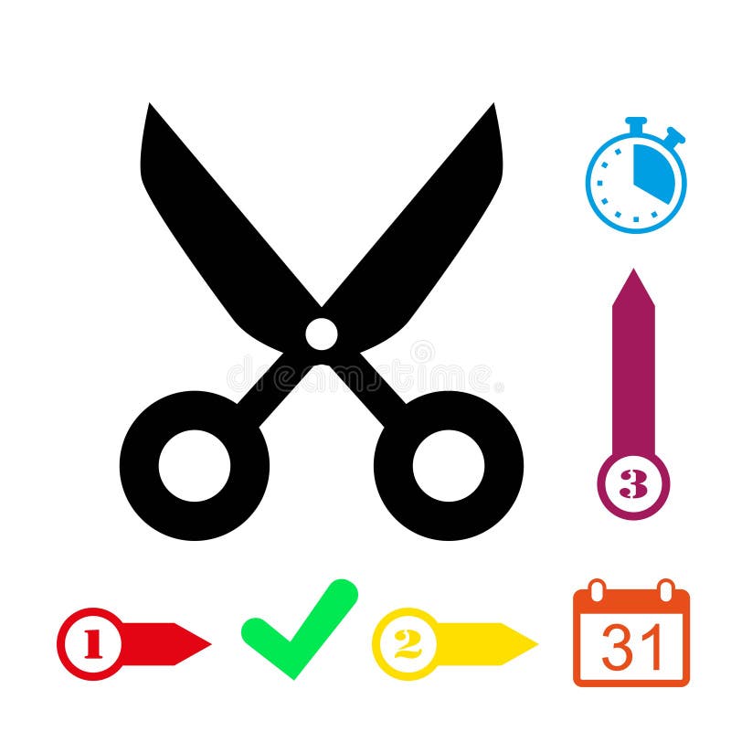 Cut Icon Stock Vector Illustration Flat Design Stock Vector ...