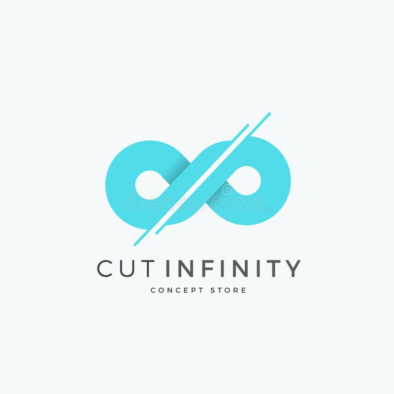 Cut Infinity Abstract Vector Sign, Emblem or Logo Template. Divided ...
