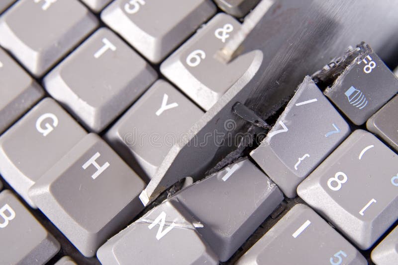 Cut keyboard stock image. Image of destroy, machine, circular - 16632735