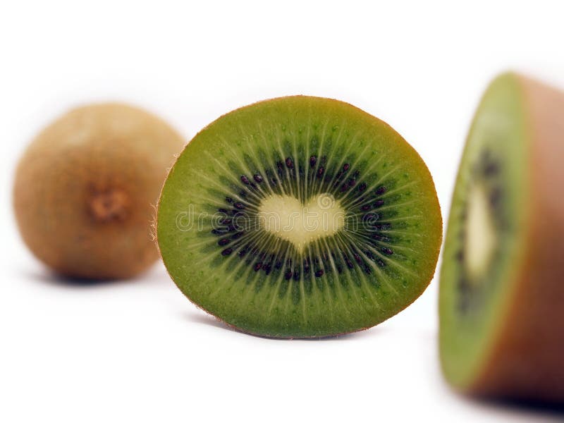Cut Kiwi Shows a Heart-shape Stock Photo - Image of kiwi, natural: 9861544