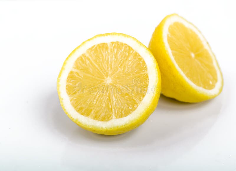 The cut lemon stock photo. Image of white, cutting, lemon - 13287756