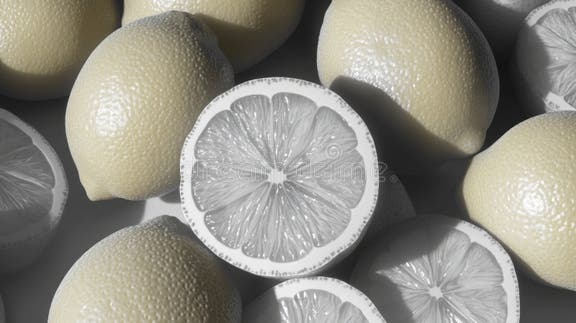 Cut Lemons stock photo. Image of fruit, lemons, halves - 379957044