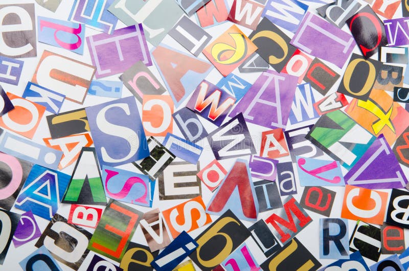 Colorful letters collage stock image. Image of message - 23072901