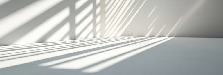 Cut Light Strips Create Striking Shadows on a Clean White Surface in a ...