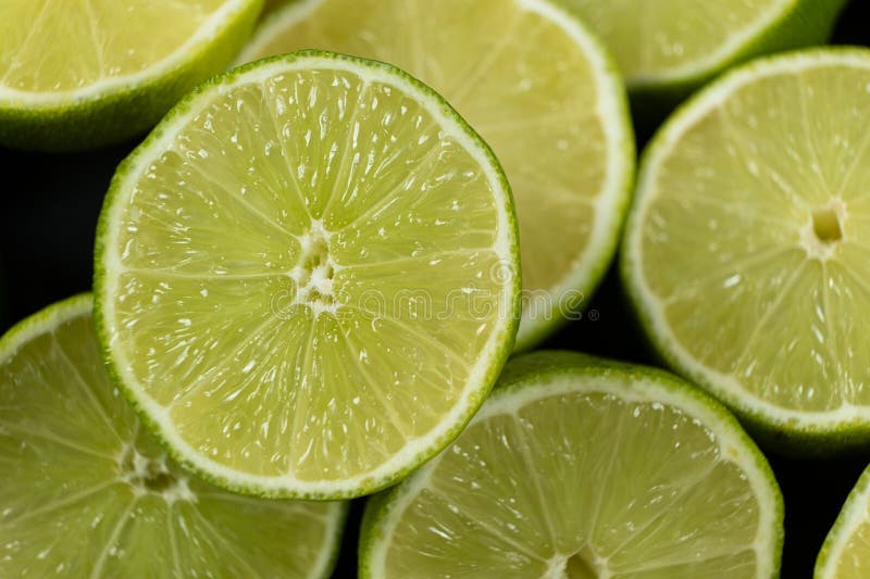 Cut Lime Fruit Showing Pulp and Texture Stock Image - Image of macro ...