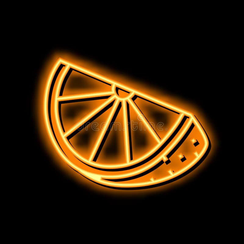 Cut Lime Neon Glow Icon Illustration Stock Vector - Illustration of ...