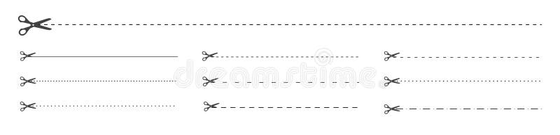 Cut lines set stock vector. Illustration of business - 246807933