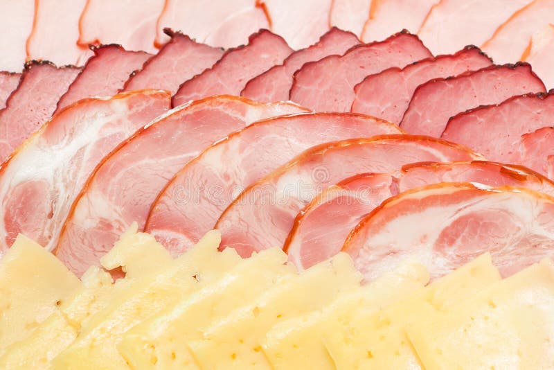 Snack from the Cut Meat for a Breakfast Stock Image - Image of ...