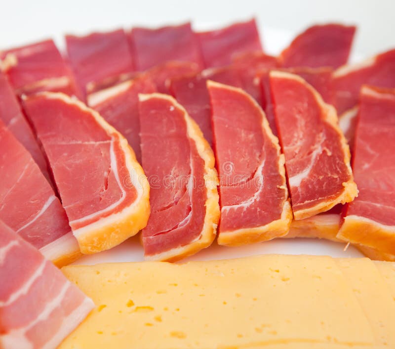 The cut meat stock image. Image of bacon, dinner, pink - 27987077