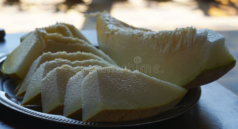 Sliced melon stock image. Image of diet, healthy, cantaloupe - 229072661