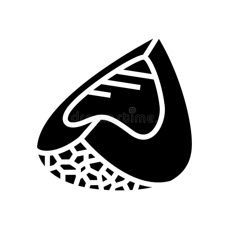 Cut Melon Yellow Glyph Icon Vector Illustration Stock Vector ...