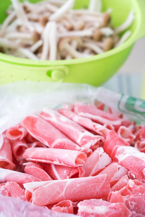 Cut Mutton Rolls on the Plate Stock Photo - Image of rolls, bean: 230396166