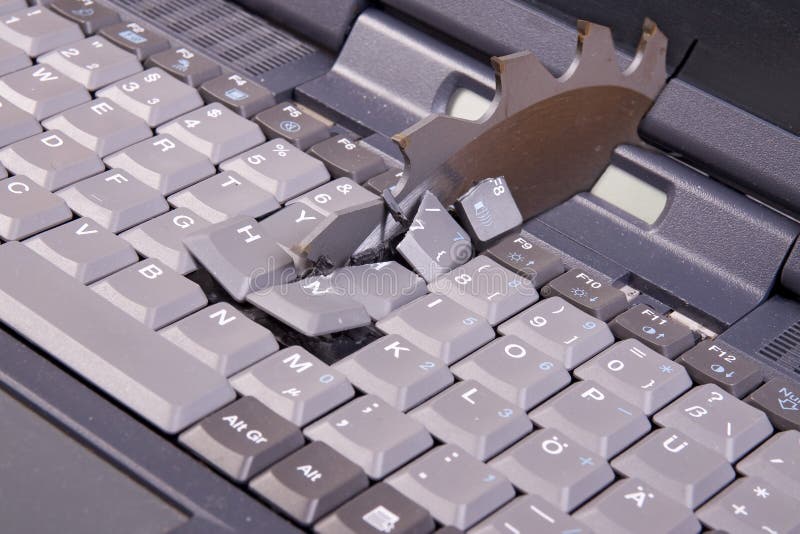 Cut notebook stock image. Image of cutting, metal, computer - 17756955