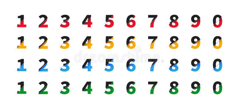 Numbers To 9 Collection Stock Illustrations – 598 Numbers To 9 ...