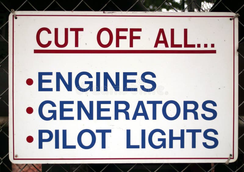 Cut Off All... stock image. Image of caution, generators - 319797