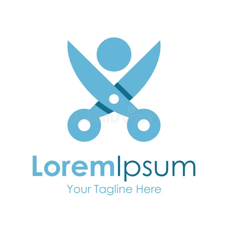 Cut Off Metal Scissors People Concept Elements Icon Logo Stock ...