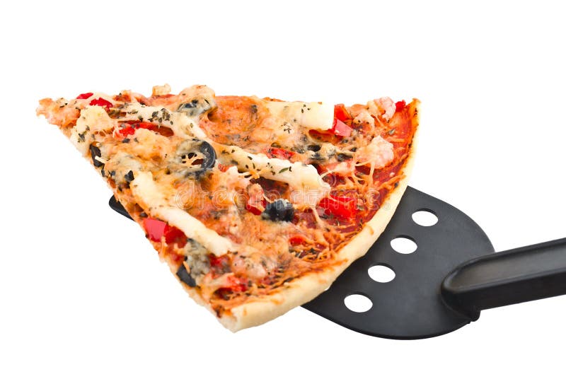 Slice of Hot Pizza Large Cheese Lunch or Dinner Crust Seafood Meat ...
