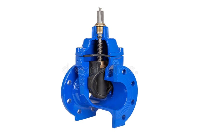 The Cut-off Valve in the Section on a White Background Stock Image ...