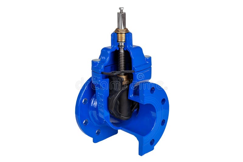 The Cut-off Valve in the Section on a White Background Stock Photo ...