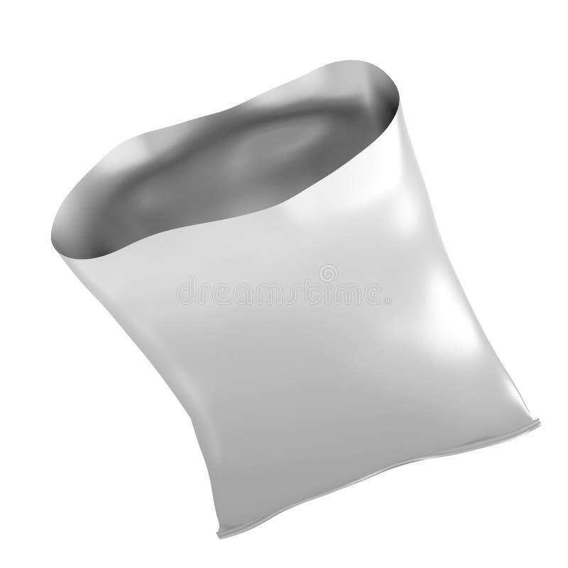 Cut Open Blank Snack Packaging Stock Illustration - Illustration of ...