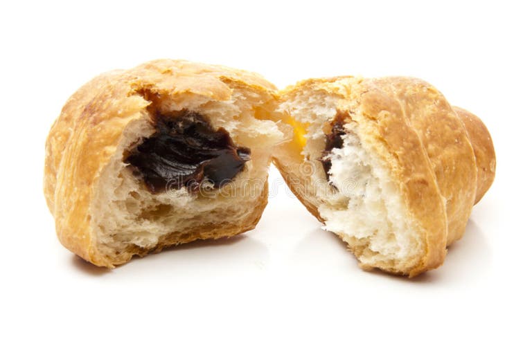 Cut Open Croissant stock photo. Image of buttered, chocolate - 20429932