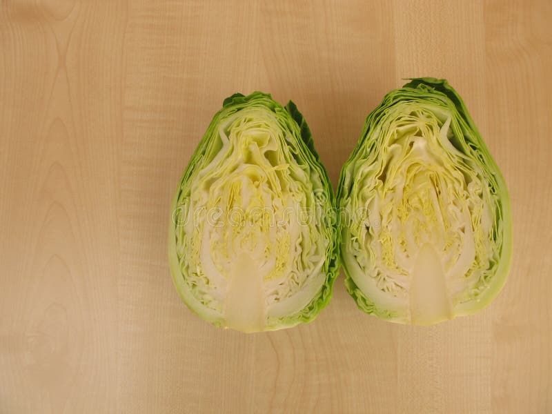 Cut Open Head of Cone Cabbage Stock Photo - Image of white, head: 87258778