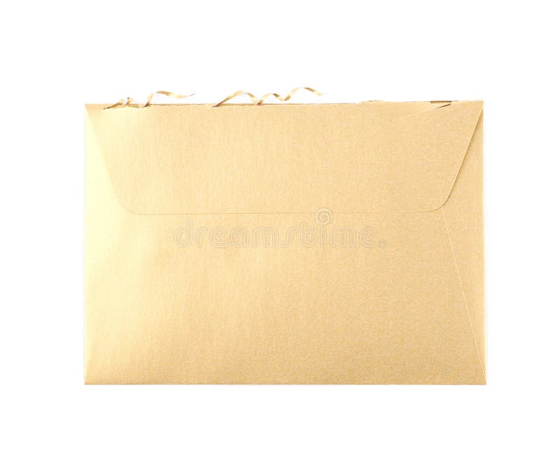 Cut Open Paper Envelope Isolated Stock Photo - Image of detail ...