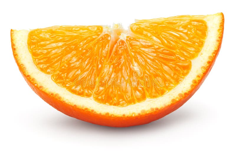 Cut of Orange Isolated on White Background. Clipping Path Stock Photo ...