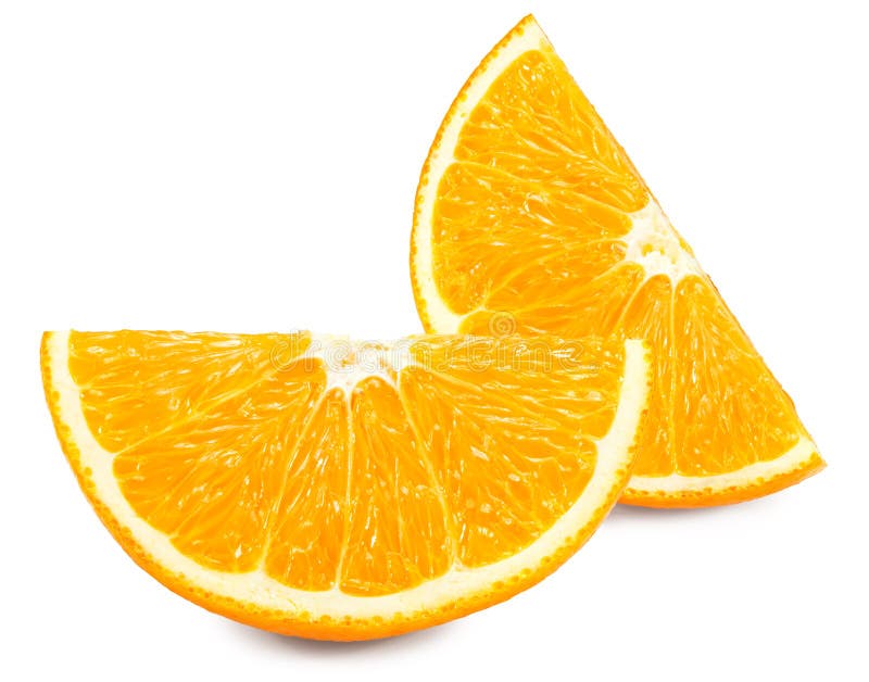 Cut of Orange Isolated on White Background. Clipping Path Stock Image ...