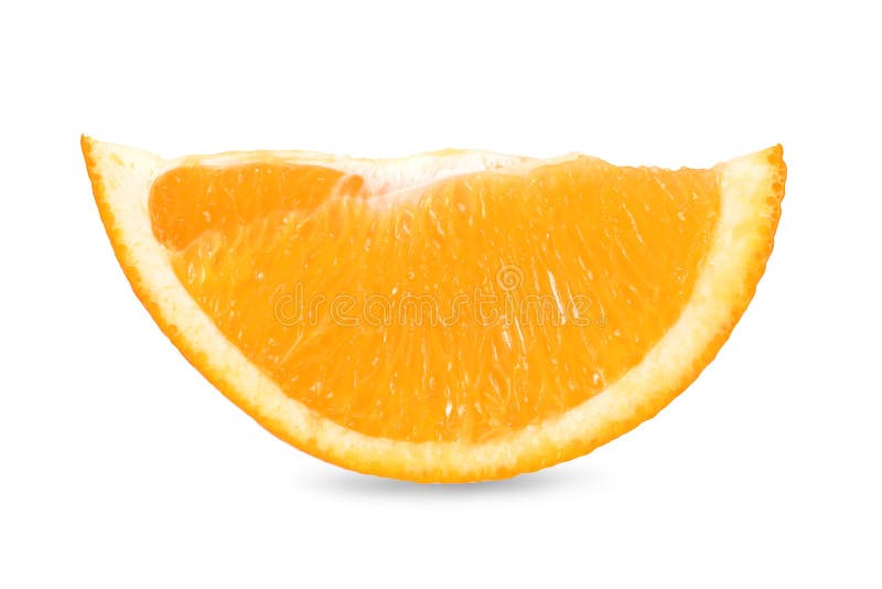 Cut of Orange Isolated on White Background Stock Photo - Image of fresh ...
