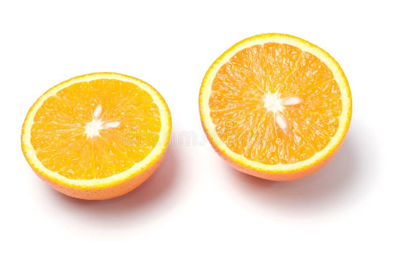 Cut Orange on White Background Stock Photo - Image of healthy, tropical ...