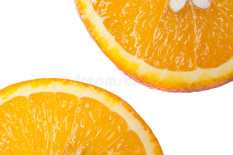 Cut Orange on White Background Stock Photo - Image of color, object ...