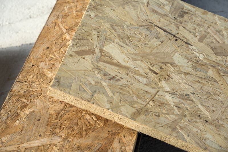 Cut Oriented Strand Board for Construction Stock Photo - Image of ...