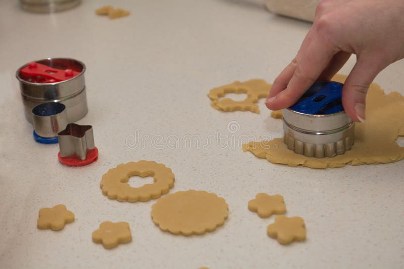 Cut out biscuits stock photo. Image of pastry, confectioner - 66134624
