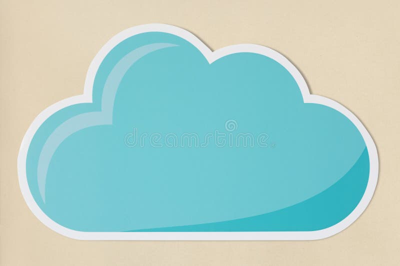 Cut out of a blue cloud stock illustration. Illustration of childhood ...