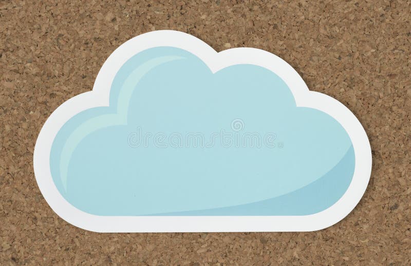 Cut out of a blue cloud stock illustration. Illustration of diode ...
