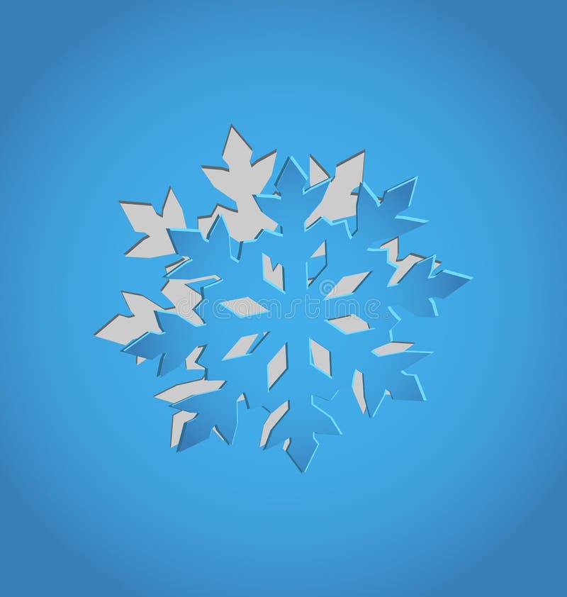 Cut Out Christmas Snowflake, Blue Paper Stock Vector - Illustration of ...