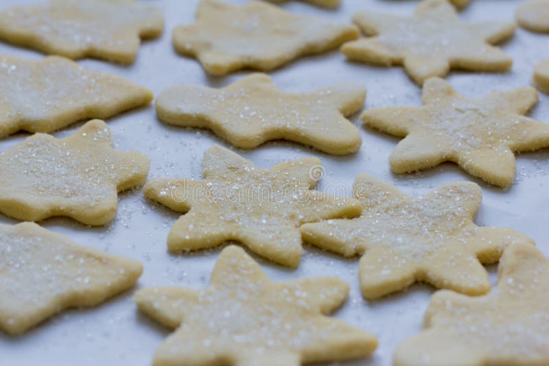 Cut Out Figures from Dough for Baking Cookies Stock Image - Image of ...
