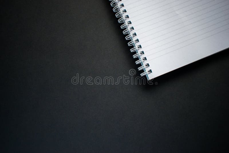 Notepad With Pen Black And White Style Stock Image - Image of letter ...