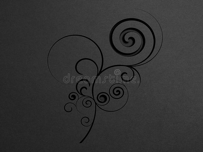 Cut Out Paper Effect. Graphical Abstract Illustration with Swirls Stock ...