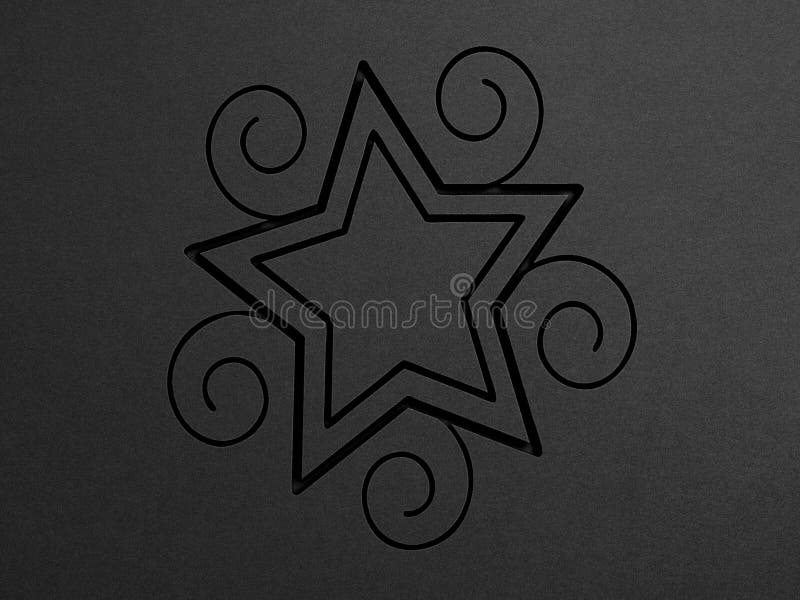Cut Out Paper Effect. Graphical Star Illustration Stock Image - Image ...