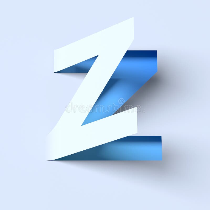 Cut Out Paper Font Letter Z Stock Illustration - Illustration of ...
